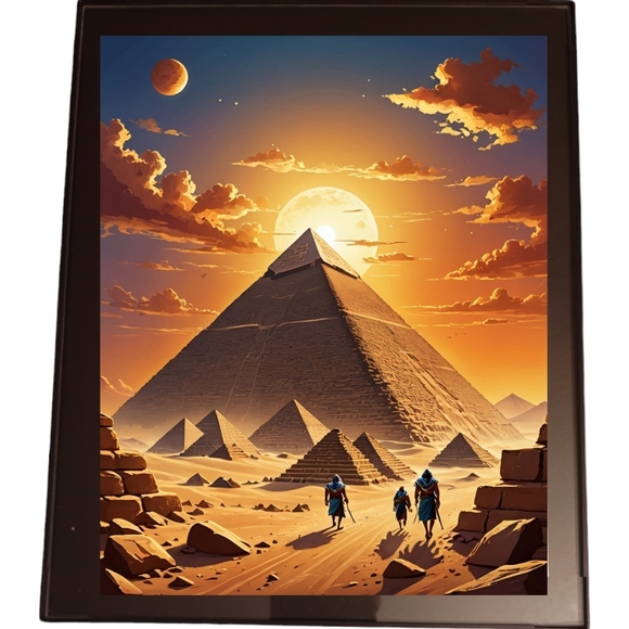 Handmade | Wall Decor | Great Pyramid Of Giza In A Glass Front Frame 8x ...
